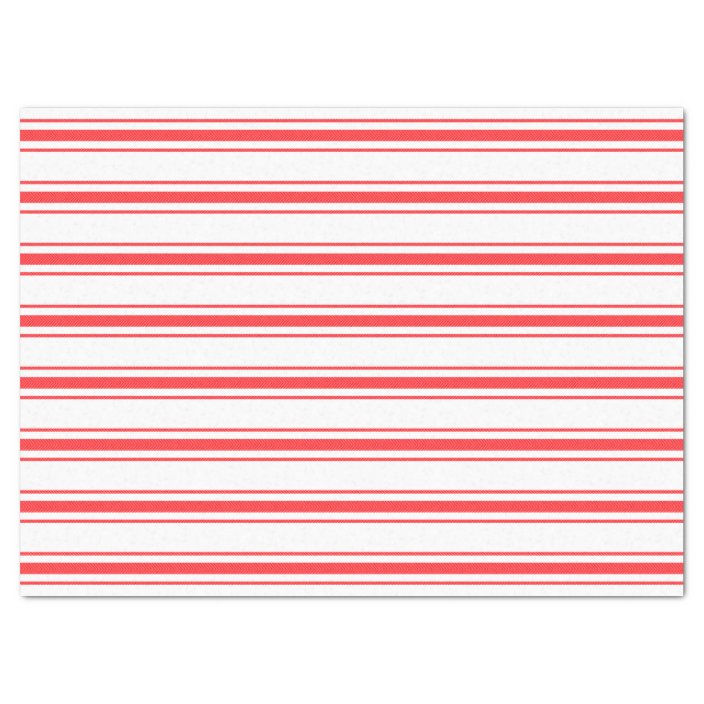 Christmas Red Mattress Ticking Bed Stripes Tissue Paper | Zazzle.com