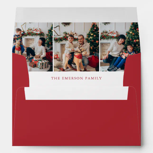 Christmas Red Return Address Envelope | Zazzle