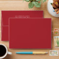 Christmas Red Return Address Envelope | Zazzle