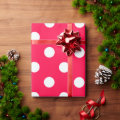 Christmas Red White Elegant Template Classic Wrapping Paper | Zazzle