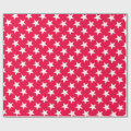 Christmas Red White Stars Nostalgic Template Chic Wrapping Paper | Zazzle