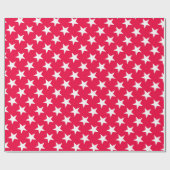 Christmas Red White Stars Nostalgic Template Chic Wrapping Paper | Zazzle