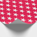 Christmas Red White Stars Nostalgic Template Chic Wrapping Paper | Zazzle