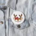 Christmas Reindeer Button | Zazzle