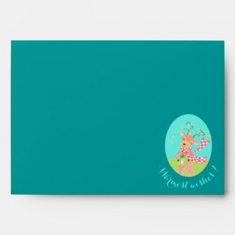 Christmas reindeer envelope | Zazzle