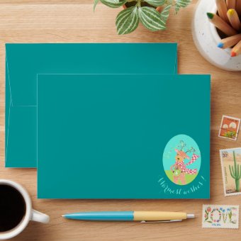 Christmas reindeer envelope | Zazzle