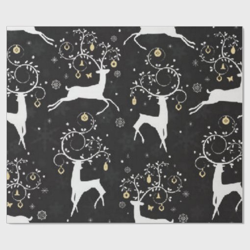 Christmas Reindeer Holiday wrapping paper | Zazzle