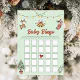 Christmas Reindeer Party Baby Bingo Games Card | Zazzle
