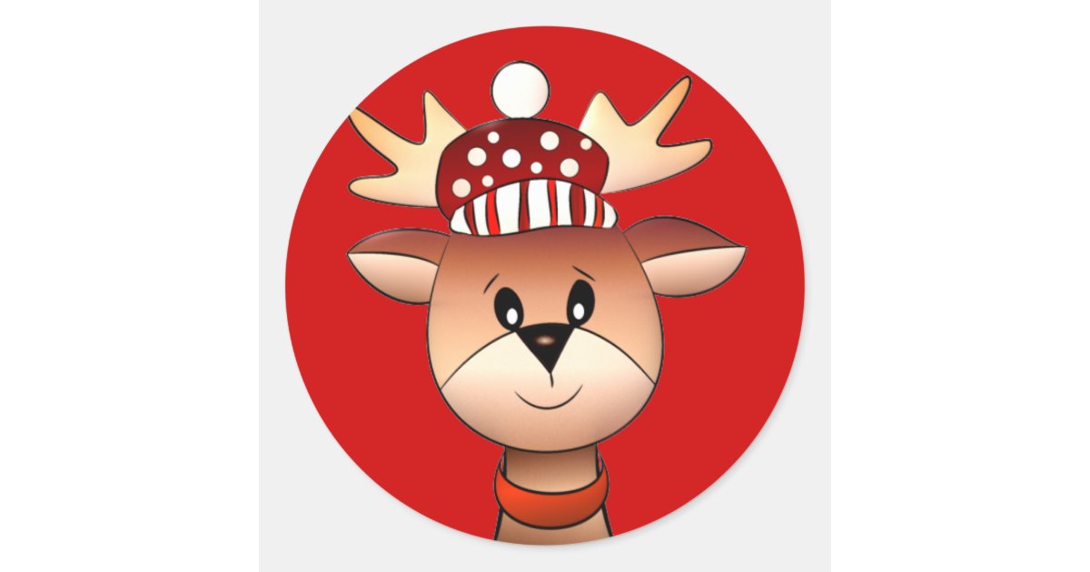 Christmas Reindeer Stickers | Zazzle