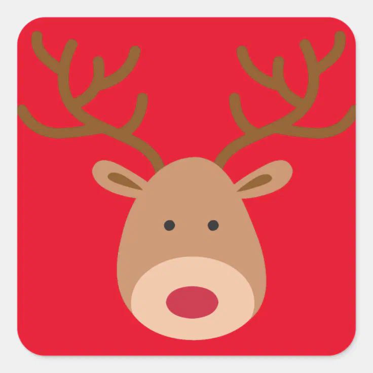 Christmas Reindeer Stickers - Sheet of 20 | Zazzle