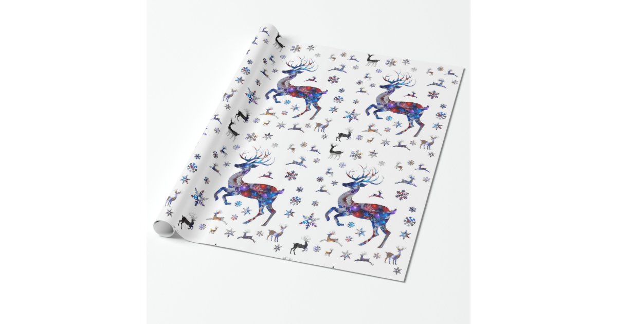 Christmas Reindeer Wrapping Paper | Zazzle