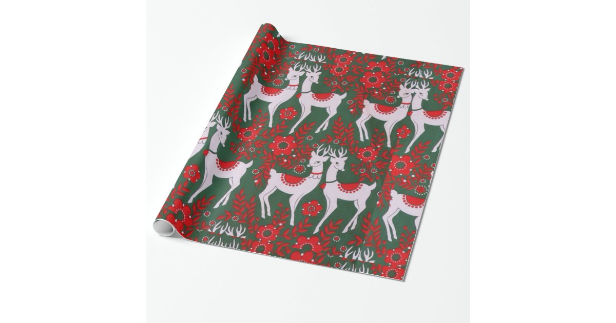 Christmas Reindeer Wrapping Paper | Zazzle
