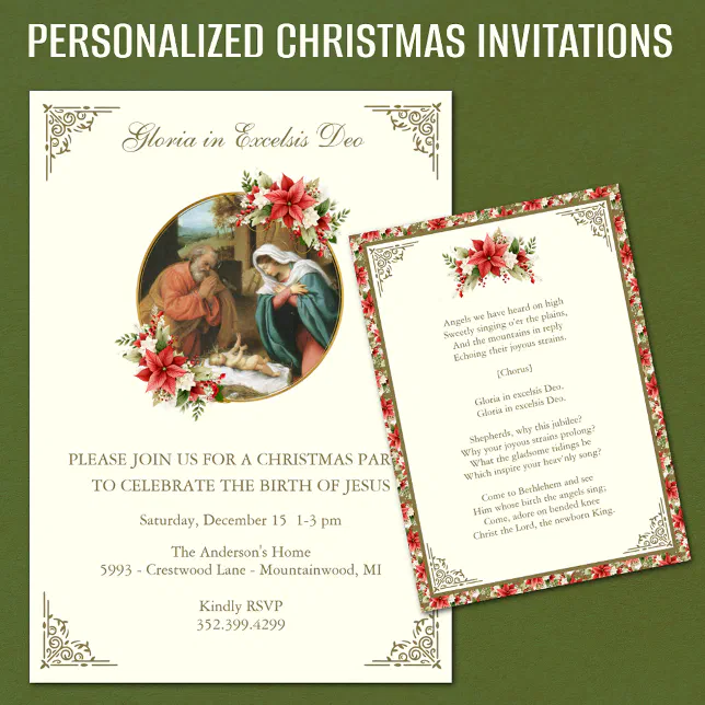Christmas Religious Celebration Party for Jesus Invitation | Zazzle