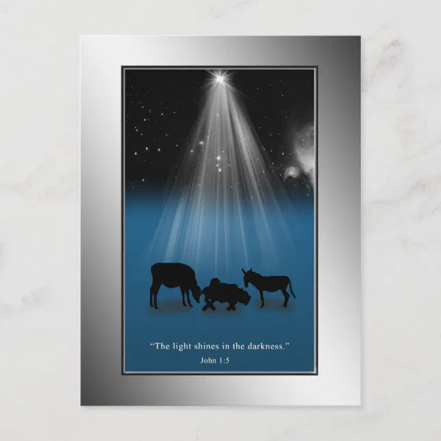 Christmas, Religious, Nativity, Stars, Postcard | Zazzle