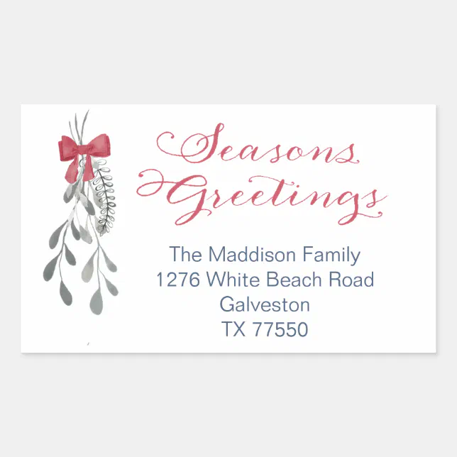 Christmas Return Address Envelope Label Stickers | Zazzle