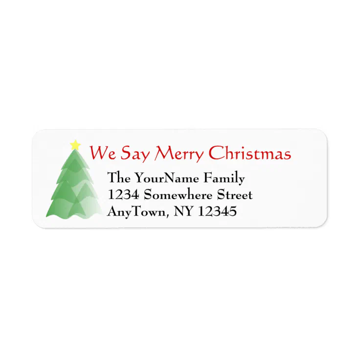 Christmas Return Address Label | Zazzle