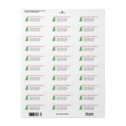 Christmas Return Address Label | Zazzle