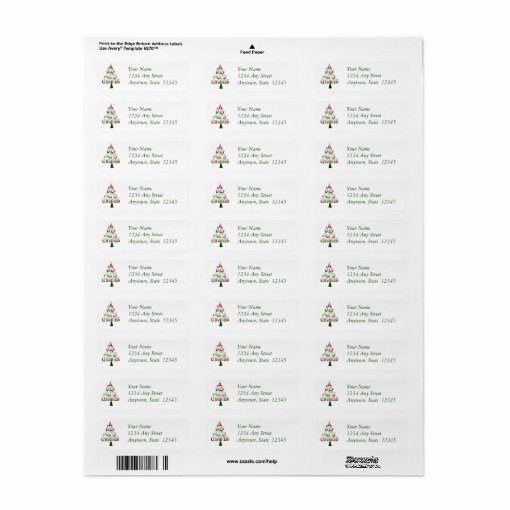 Christmas Return Address Labels | Zazzle