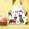 Christmas Rottweiler Wrapping Paper | Zazzle