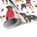 Christmas Rottweiler Wrapping Paper | Zazzle