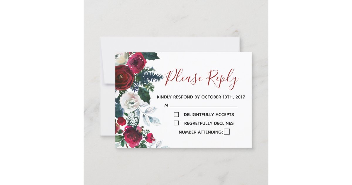 Christmas RSVP Cards - Holiday Party RSVP Cards | Zazzle