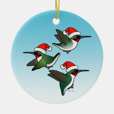 Meet the Cute Ruby-throated Hummingbird by Birdorable