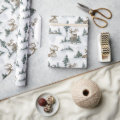Christmas Rustic Elk Deer Reindeer Cabin Gift Wrapping Paper | Zazzle