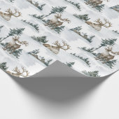 Christmas Rustic Elk Deer Reindeer Cabin Gift Wrapping Paper | Zazzle