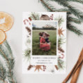 Christmas Rustic Photo Frame Holiday Card | Zazzle