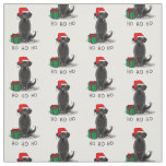 ho black santa fabric | Zazzle
