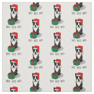 ho black santa fabric | Zazzle
