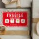 Christmas Santa Claus Fragile Gift Delivery Rectangular Sticker | Zazzle