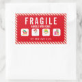 Christmas Santa Claus Fragile Gift Delivery Rectangular Sticker | Zazzle