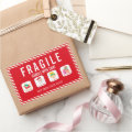 Christmas Santa Claus Fragile Gift Delivery Rectangular Sticker | Zazzle