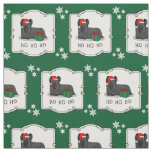 ho black santa fabric | Zazzle