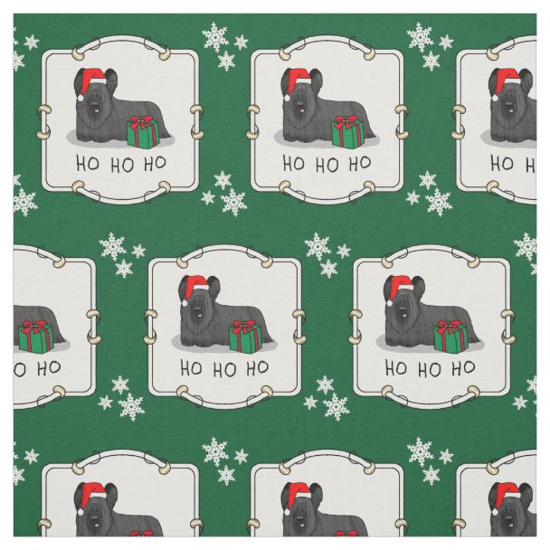 ho black santa fabric | Zazzle