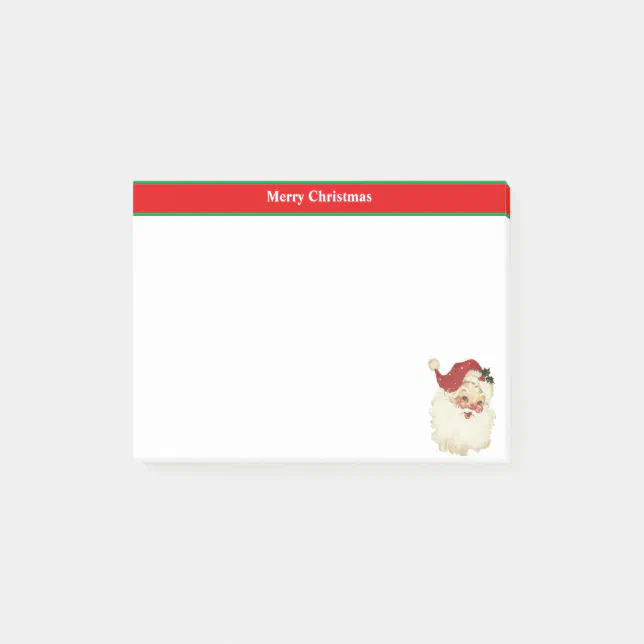 Christmas Santa Claus on Red & White Post-it Notes | Zazzle