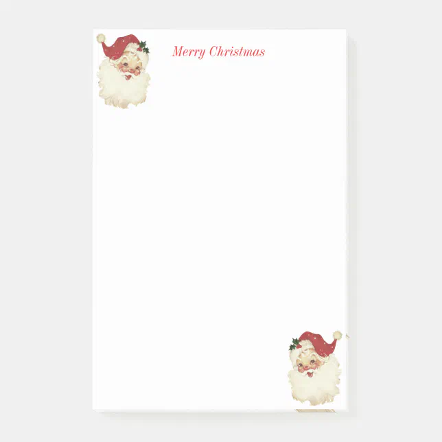 Christmas Santa Claus on White Post-it Notes | Zazzle