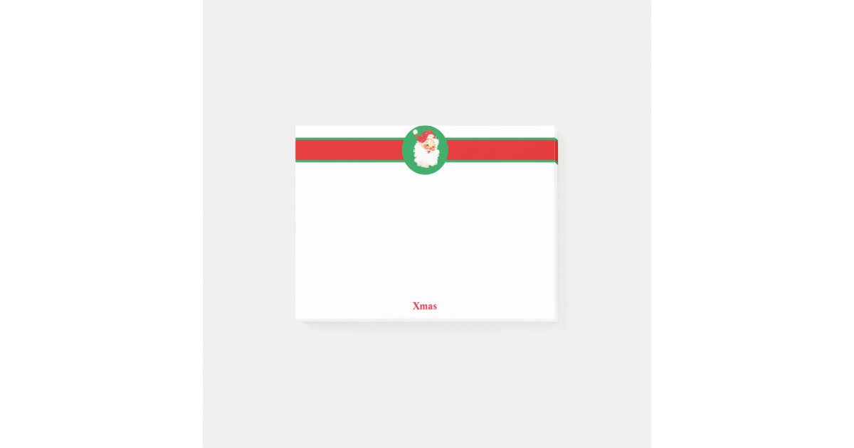 Christmas Santa Claus Post-it Notes | Zazzle