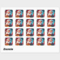 Christmas Santa Claus Square Sticker | Zazzle