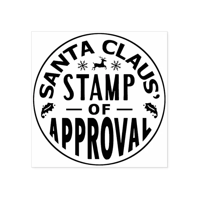 Christmas Santa Claus Stamp of Approval Funny v3 | Zazzle