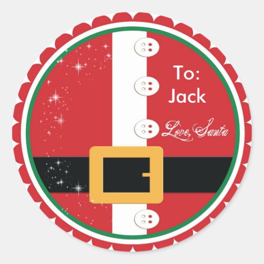 Christmas Santa Coat Stickers | Zazzle.com