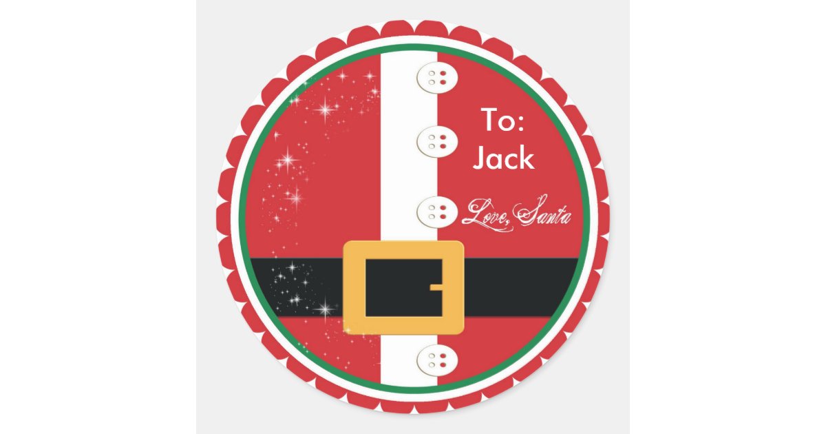 Christmas Santa Coat Stickers | Zazzle