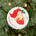 Christmas Santa Covid-19 Mask Merry Fun Greeting Ceramic Ornament | Zazzle