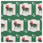 ho black santa fabric | Zazzle