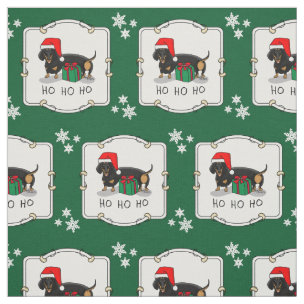 ho black santa fabric | Zazzle