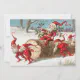 Christmas Santa elves sliding on a log Holiday Card | Zazzle