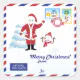 Christmas Santa express mail envelope Square Sticker | Zazzle