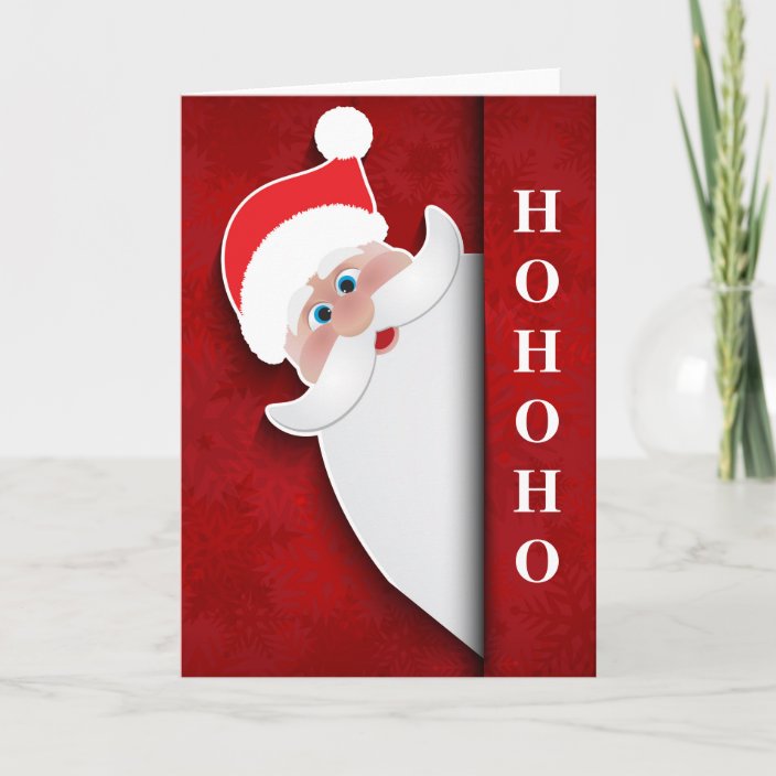 Christmas Santa "HoHoHo" Holiday Card | Zazzle.com