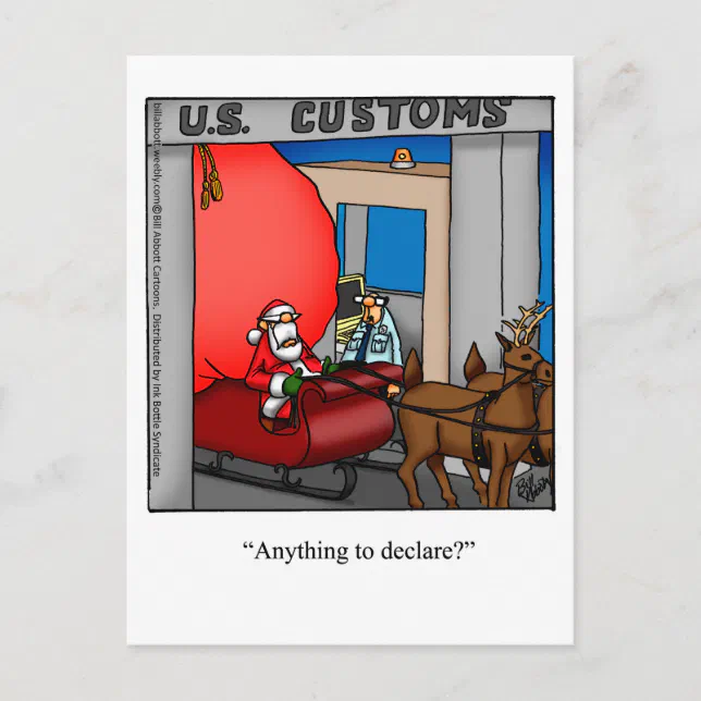 Christmas Santa Humor Postcard | Zazzle